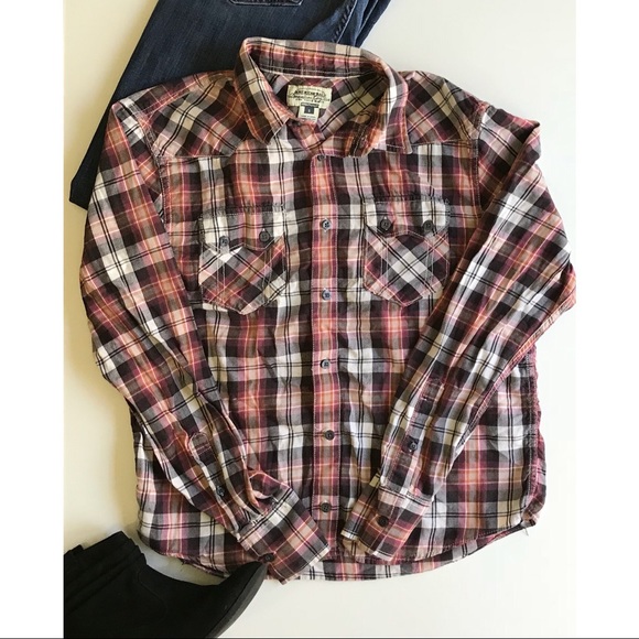 American Rag | Tops | American Rag Plaid Long Sleeve Button Up | Poshmark
